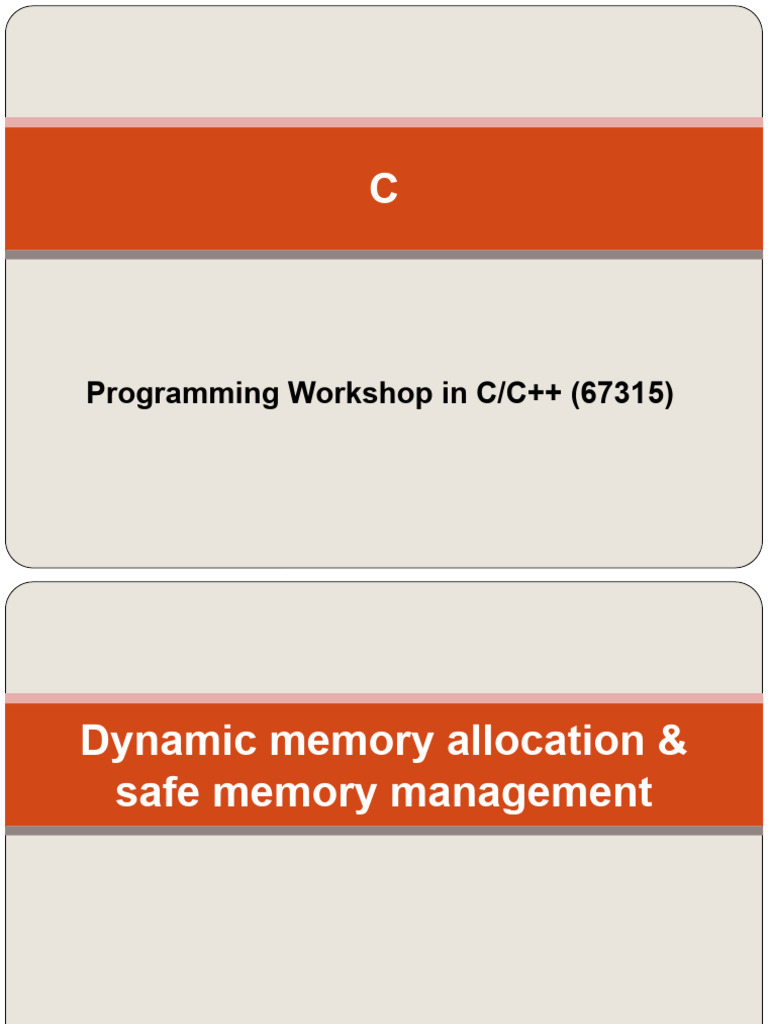 03b04a Dynamic Memory Allocation Memory Leaks Pdf Pointer Computer Programming Object