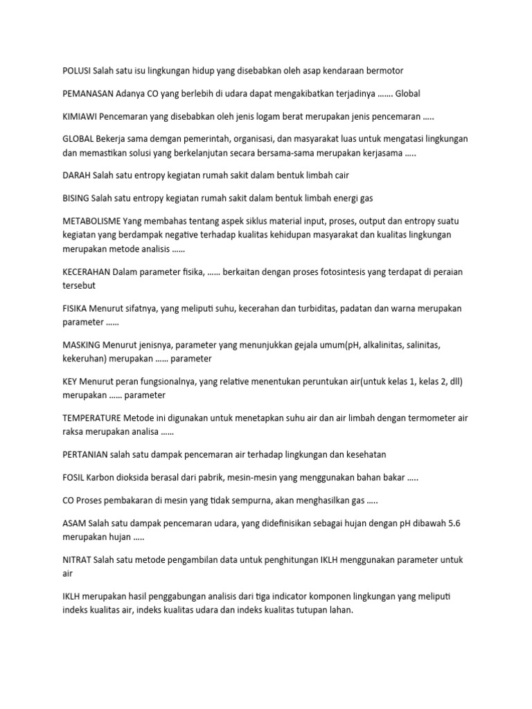 POLUSI Salah Satu Isu Lingkungan Hidup Yang Disebabkan Oleh Asap ...