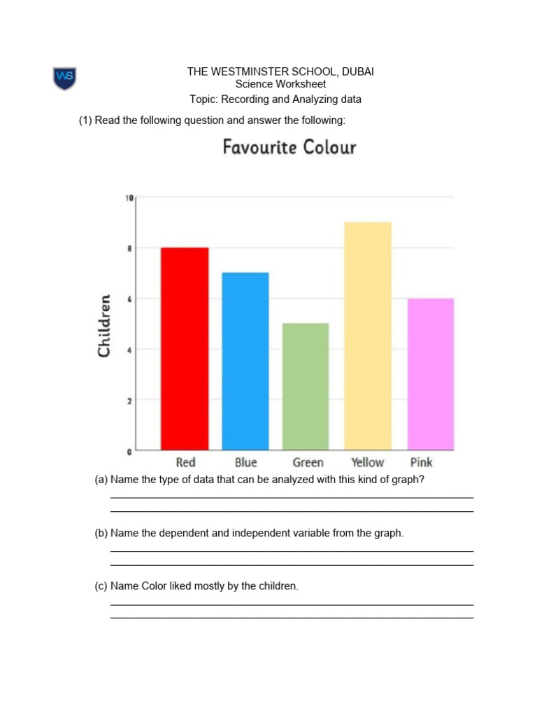 Data Analysis Worksheet for Science | PDF | Dependent And Independent ...