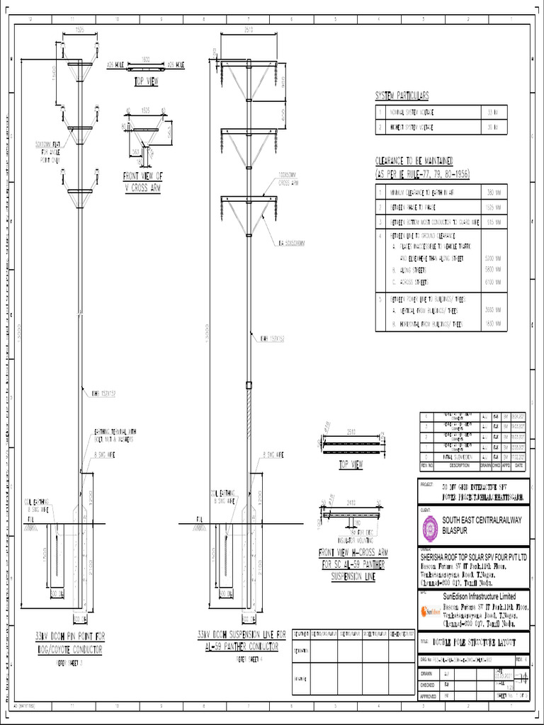 33kV 4 Pole Structure Drawing | PDF | Business | Law