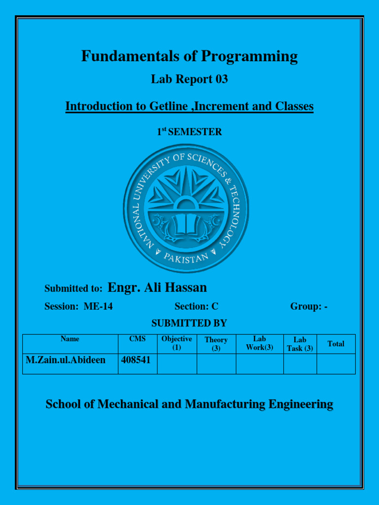Zain Lab Report 3 | PDF | C++ | Namespace Zain Lab Report 3 | PDF | C++ | Namespace