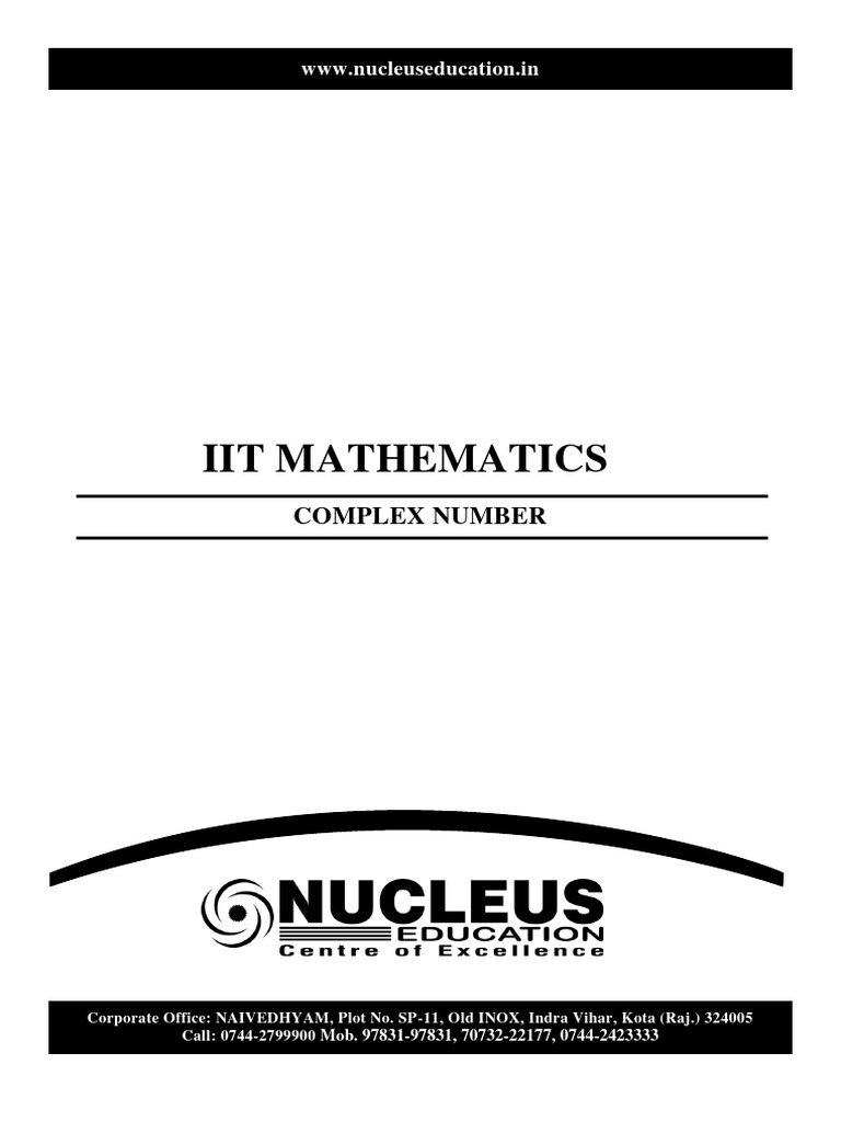 Complex Number Sheet Pdf Complex Number Cartesian Coordinate System 