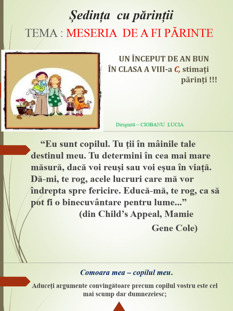 6 Sedinta Cu Parintii | PDF