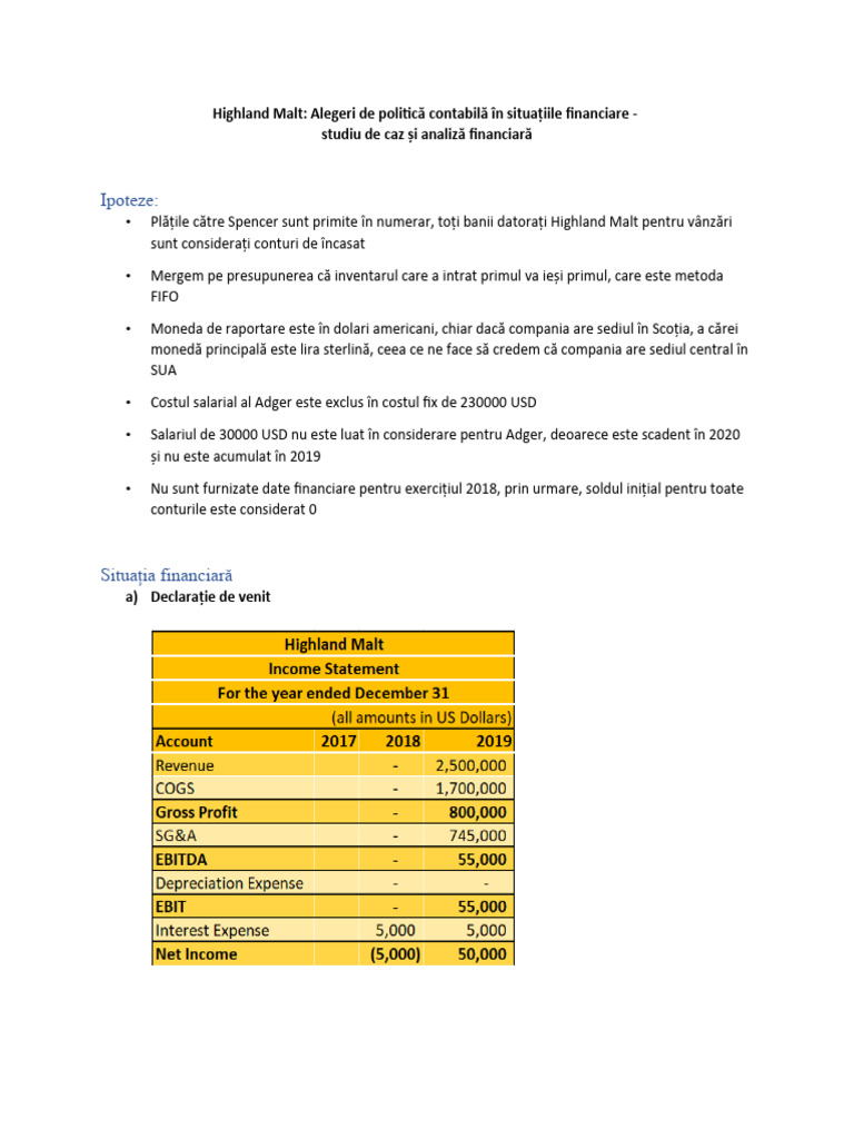 Studiu de Caz Contabil | PDF