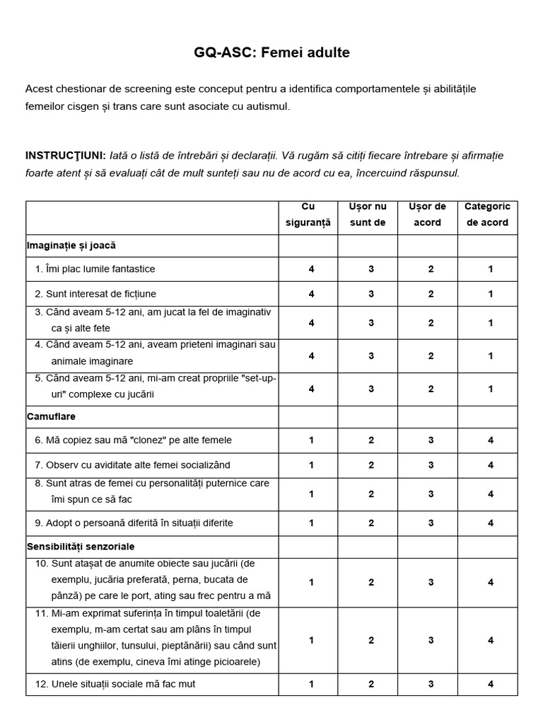 GQ ASC Adult Femei | PDF