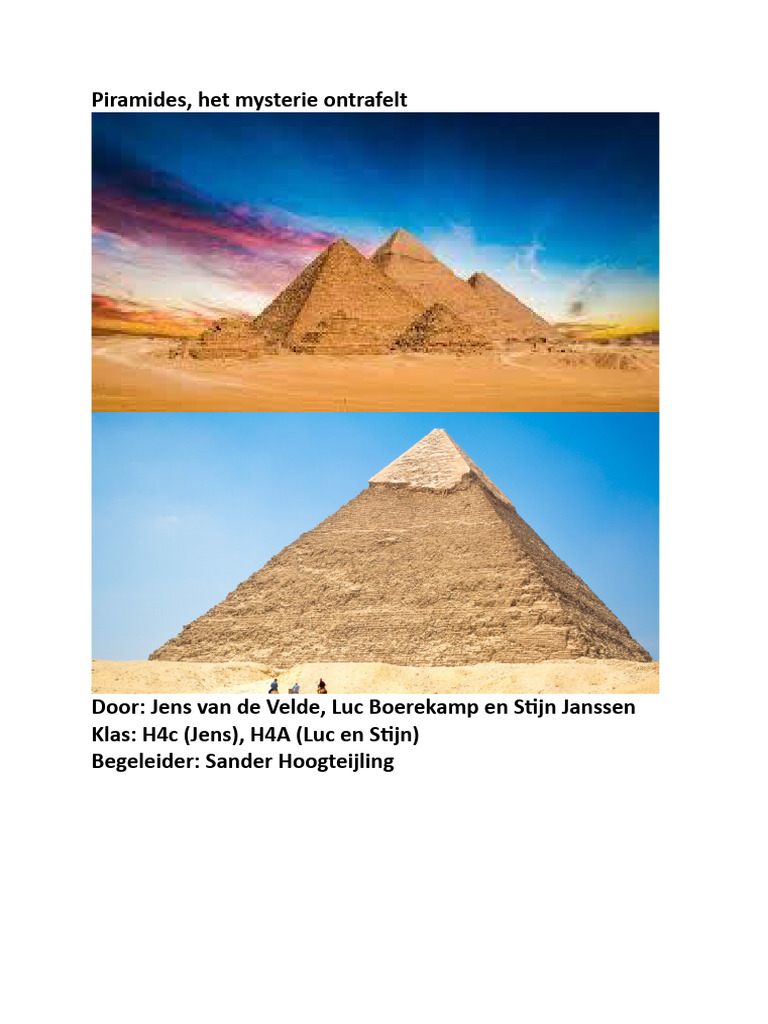 PWS Piramides Jens, Luc en Stijn | PDF