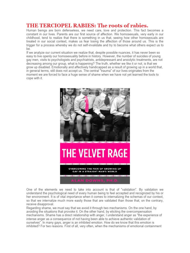 Velvet Rage | PDF | Shame | Homosexuality