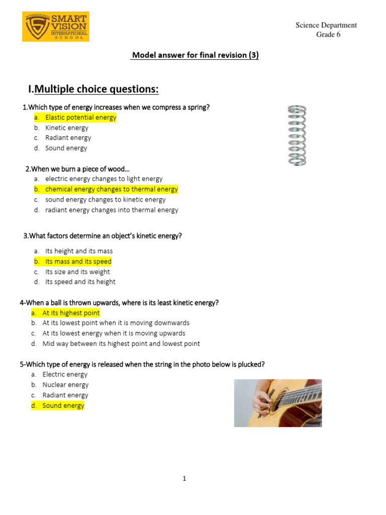 G.6 Final Revision (3) Model Answer | PDF