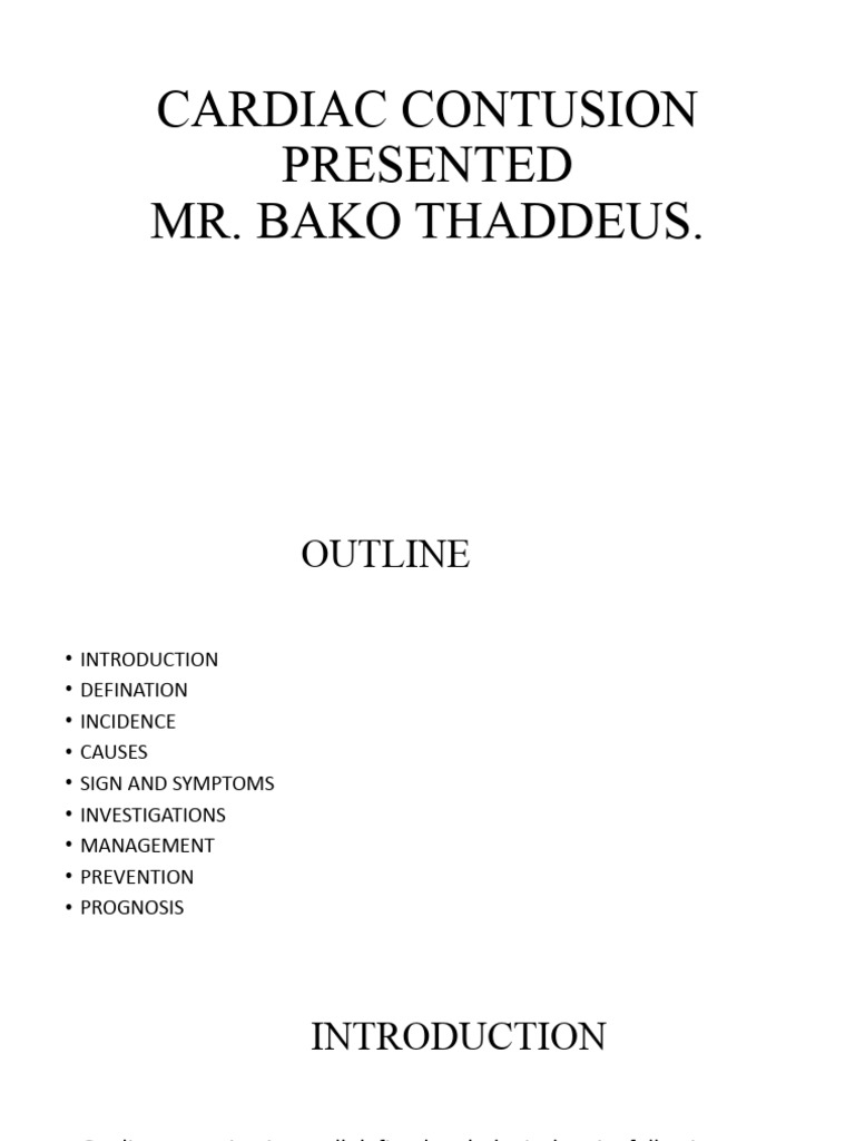 Cardiac Contusion | PDF