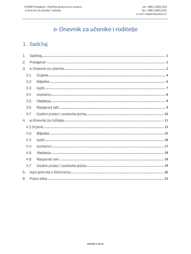 E Dnevnik Upute Za Ucenike I Roditelje 1 | PDF