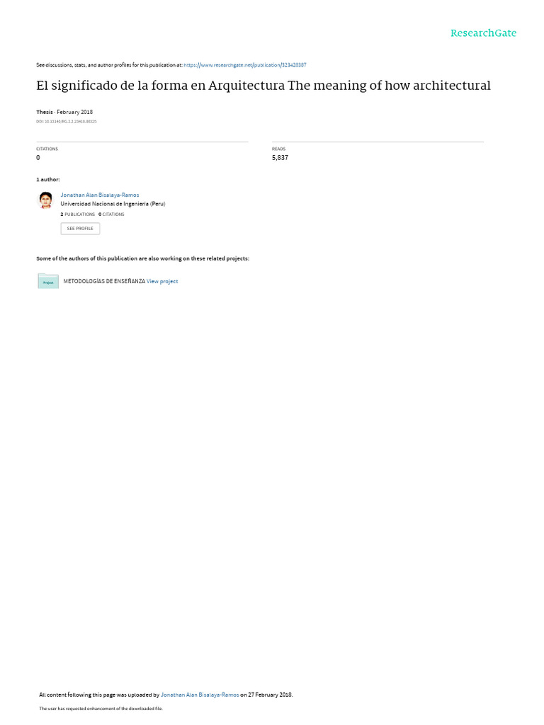 El Significado de La Forma en Arquitectura | PDF