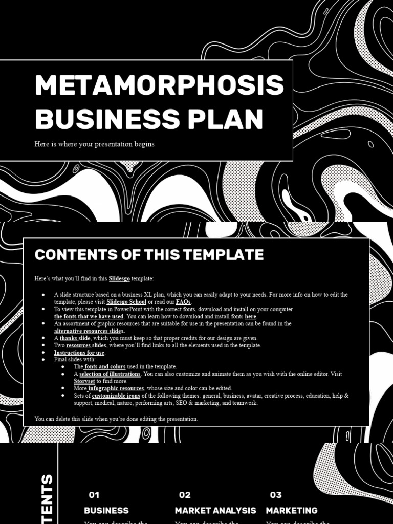 Metamorphosis Business Plan XL by Slidesgo | PDF