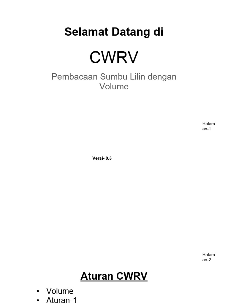 CWRV - Membaca Sumbu Lilin Dengan Volume | PDF