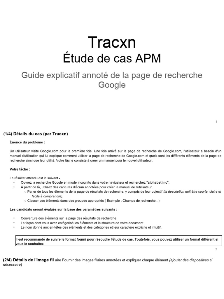 Étude de Cas Tracxn APM 1 (Annotations) | PDF