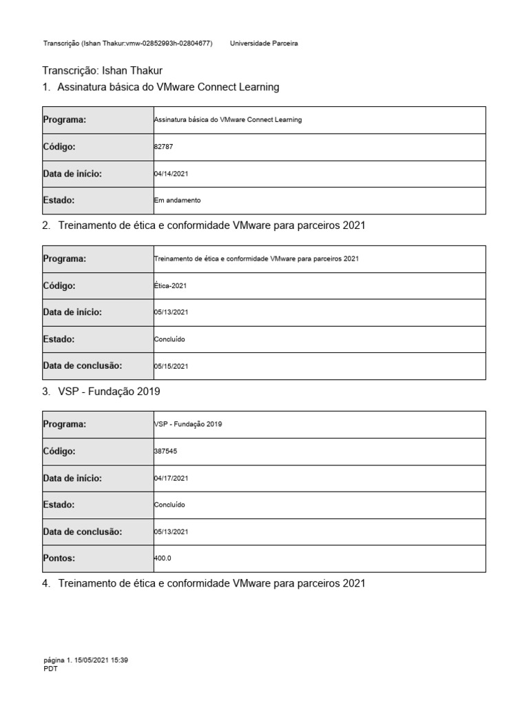 VMware VSP e Conformidade Ética para Parceiros 2021 | PDF | Informática