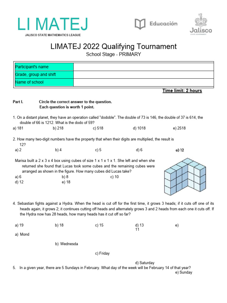 February Math Challenge Questions | PDF | Euclidean Geometry ...