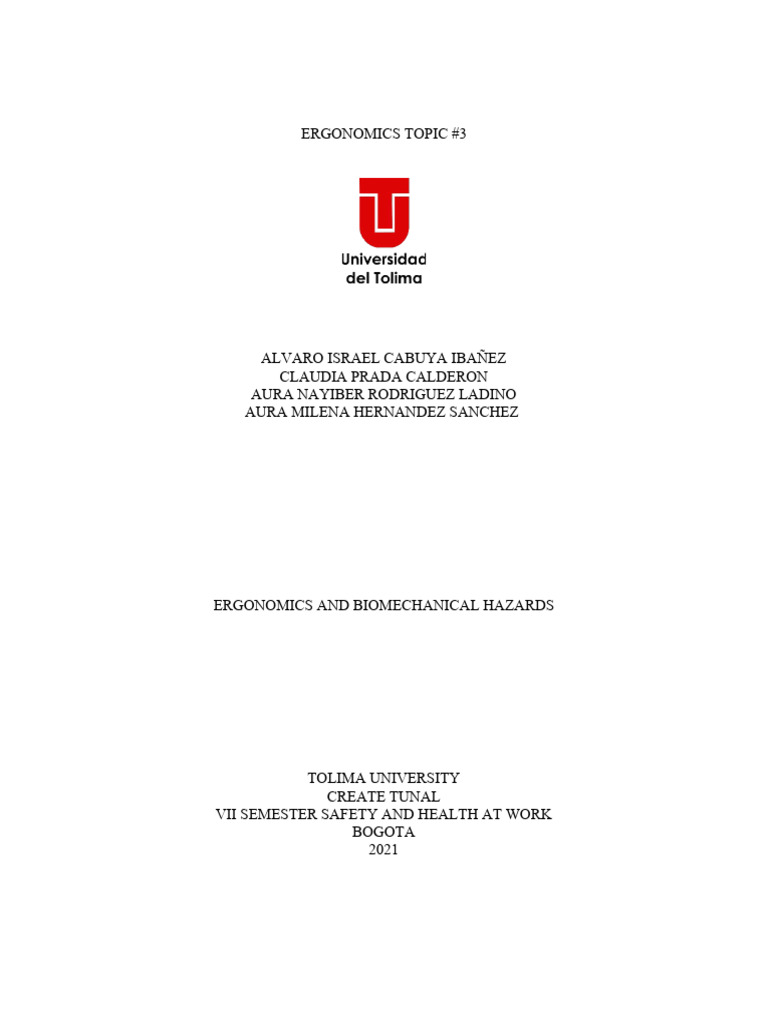 Group Activity Ergonomics #3 | PDF