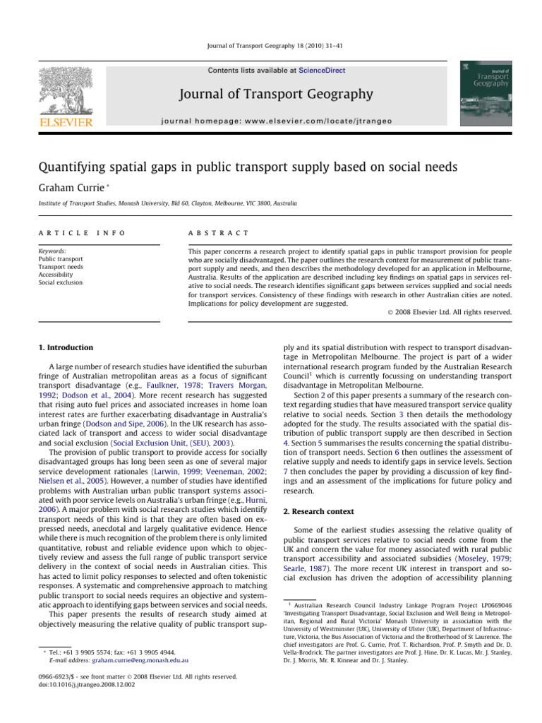 Quantifying Spatial Gaps in Public Transport Supply Based On Social ... Quantifying Spatial Gaps in Public Transport Supply Based On Social ...