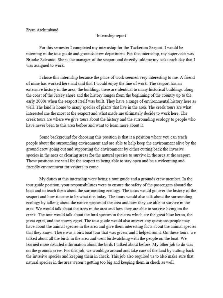 Internship Report | PDF