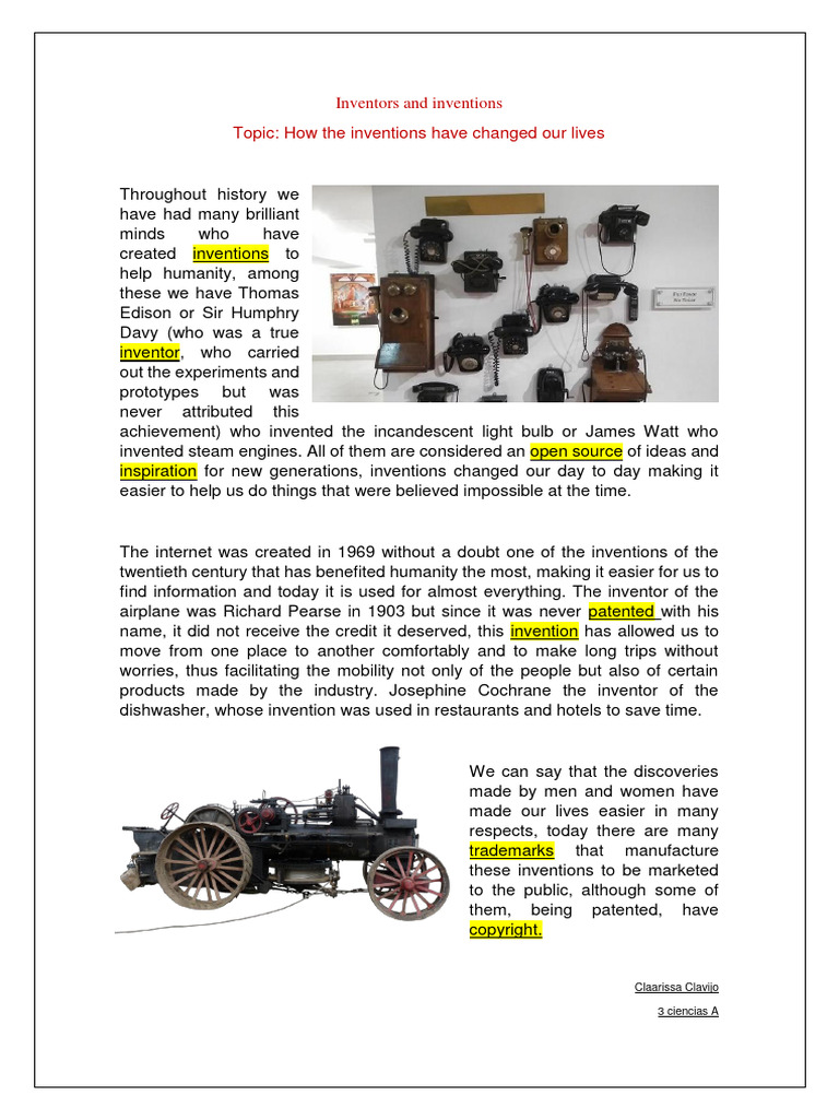 Inventors and Inventions | PDF