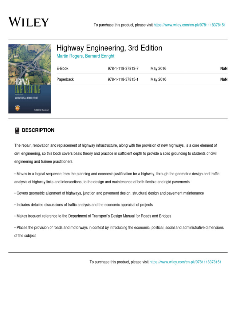 Highway Engineering Handbook, 3rd Edition | PDF