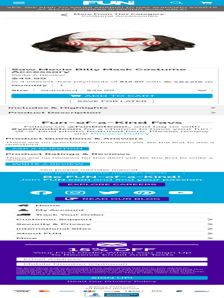 Saw Movie Billy Costume Mask | PDF