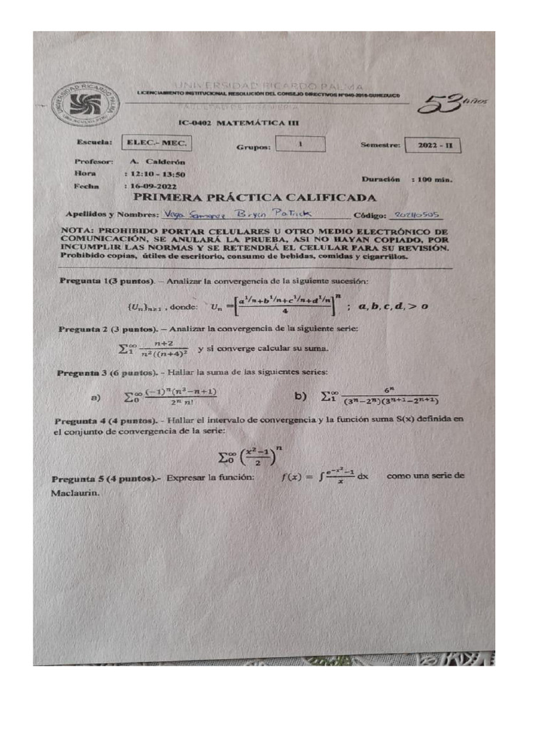 Pruebas Mate Iii | PDF