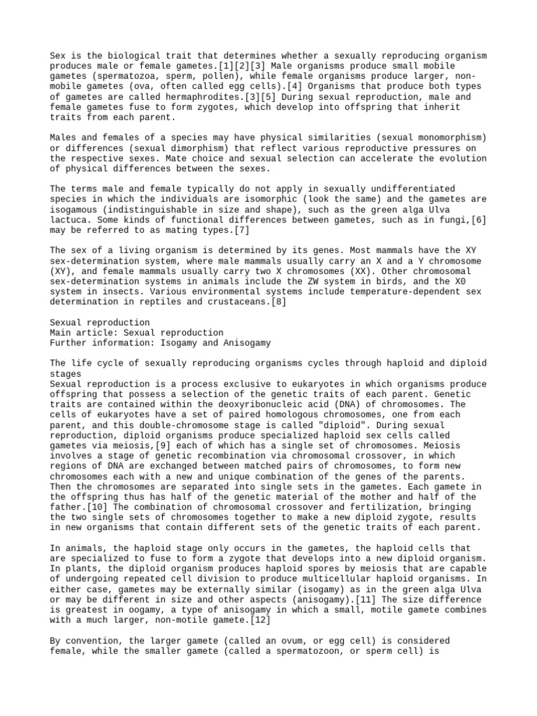 Sex Is The Biological Trait That De Pdf 