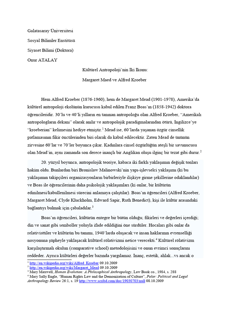 Alfred Kroeber Zamanının en Çok Tanınan Alfred Kroeber | PDF