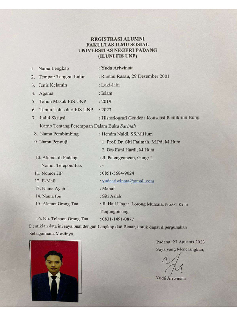 Data Wisudawan | PDF