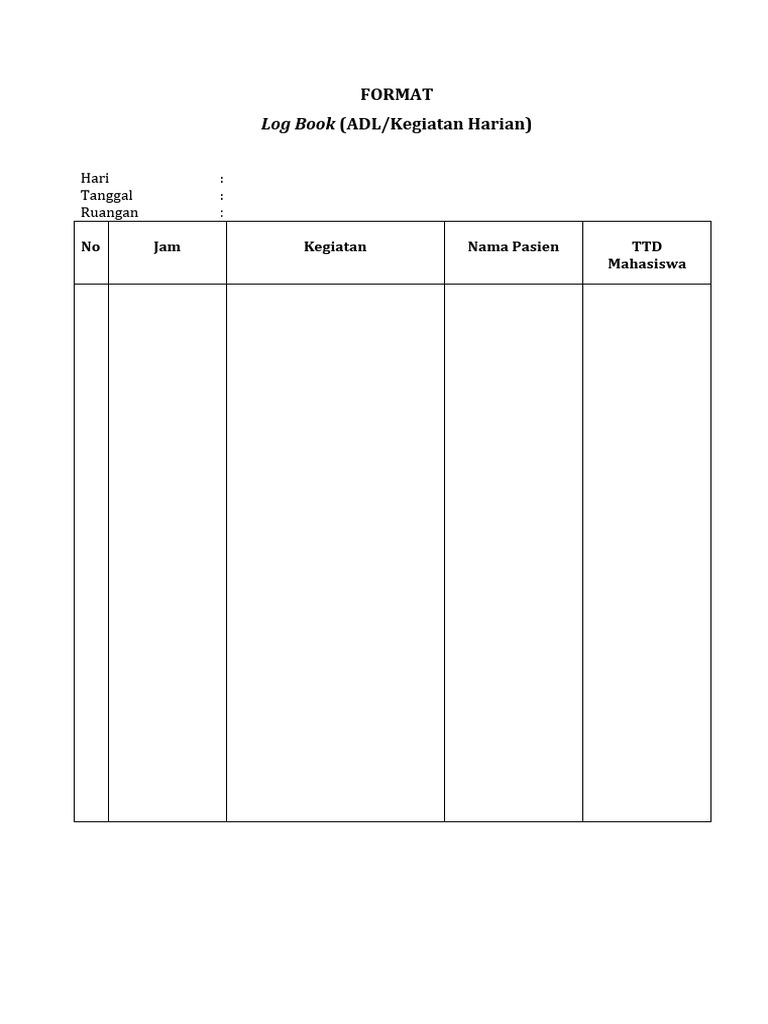 Format Penugasan KDP (Adl, LP, LK, Target Kompetensi, Absensi Dan Penilaian) | PDF | Kesehatan ...
