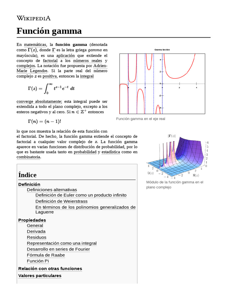 Función Gamma | PDF