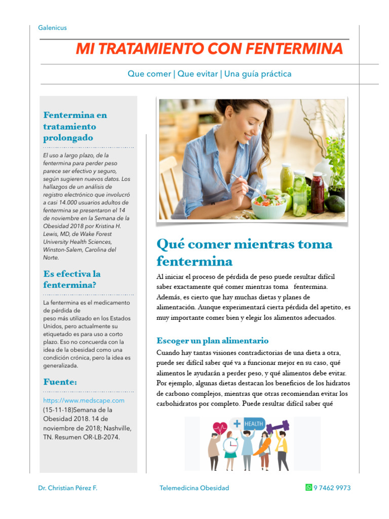 Guía de alimentación con fentermina | PDF | Salud y bienestar