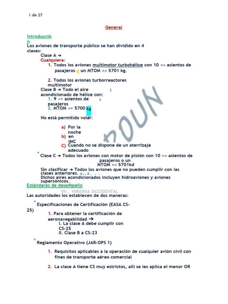 Puntos Clave Rendimiento Piloto ATPL | PDF | Arrastrar (Física) | Avión