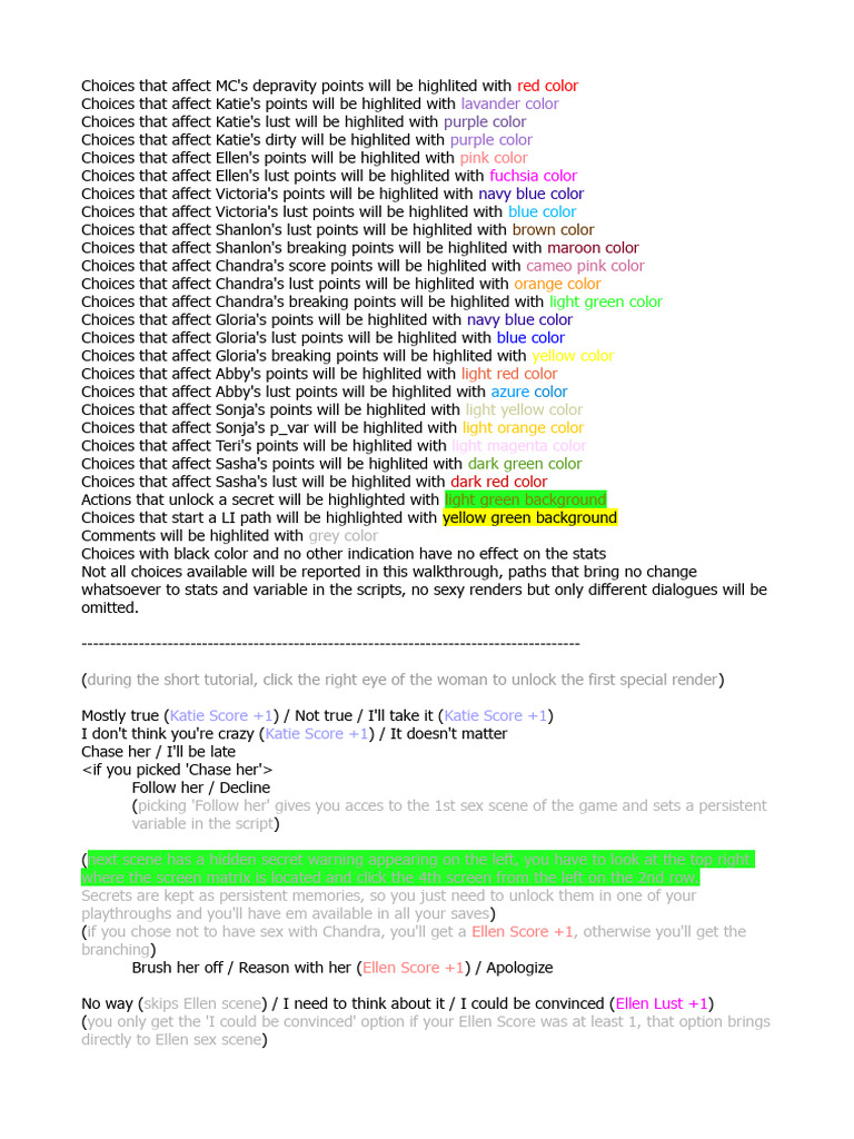 Walkthrough v014 | PDF | Color