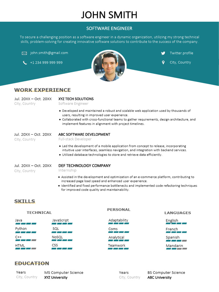 193 Software Engineer Resume | PDF