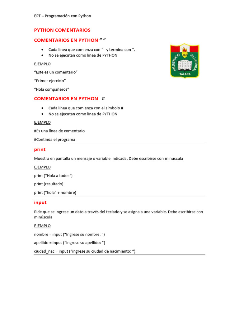 Python Conceptos Basicos | PDF | Juegos y actividades | Métodos y materiales de enseñanza