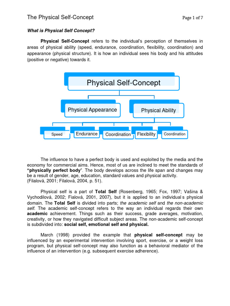 5 The Physical Self | PDF | Self Esteem | Self Concept