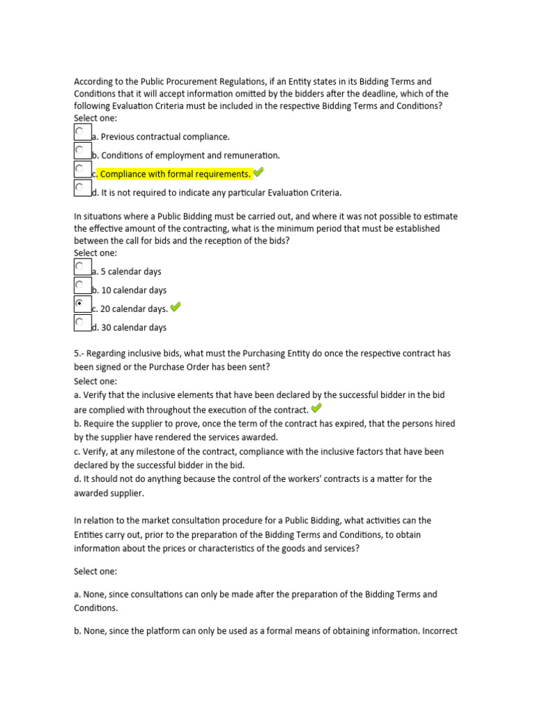 Accreditation Test Questions | PDF | Procurement | Business