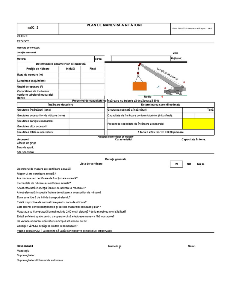 Înregistrare Plan de Ridicare PDF | PDF