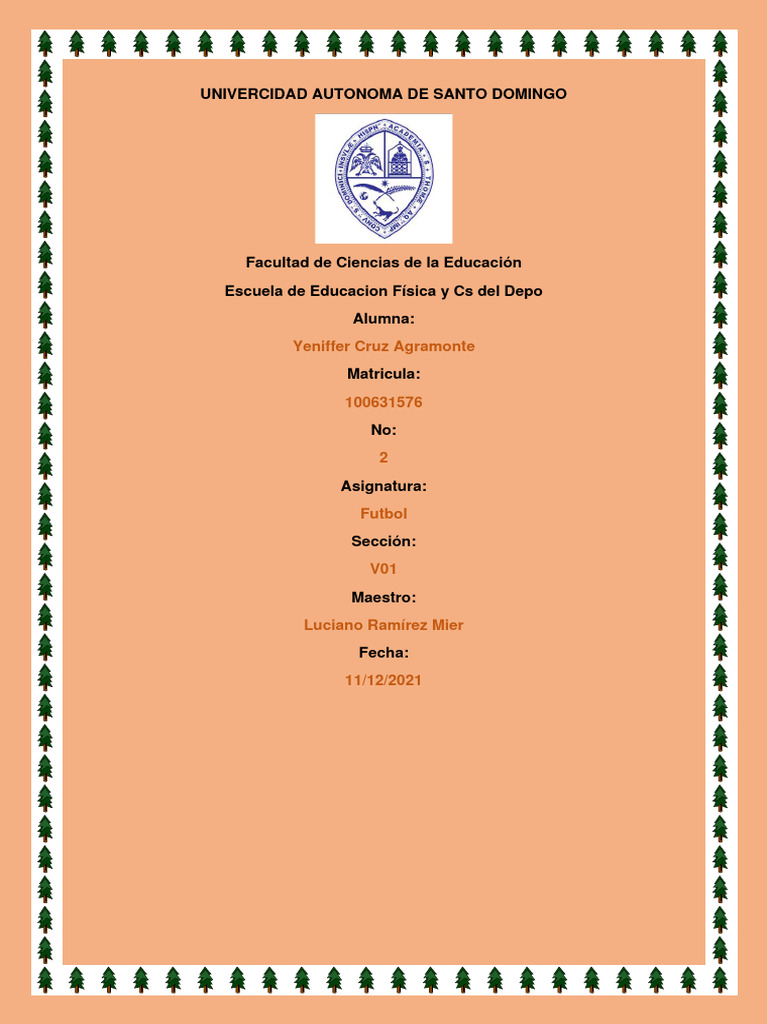 Cuestionario de Fútbol UASD | PDF
