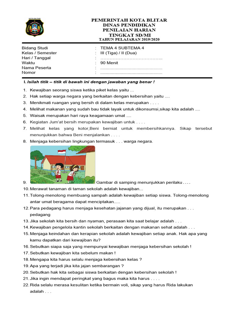 Soal Tema 4 Subtema 4 | PDF