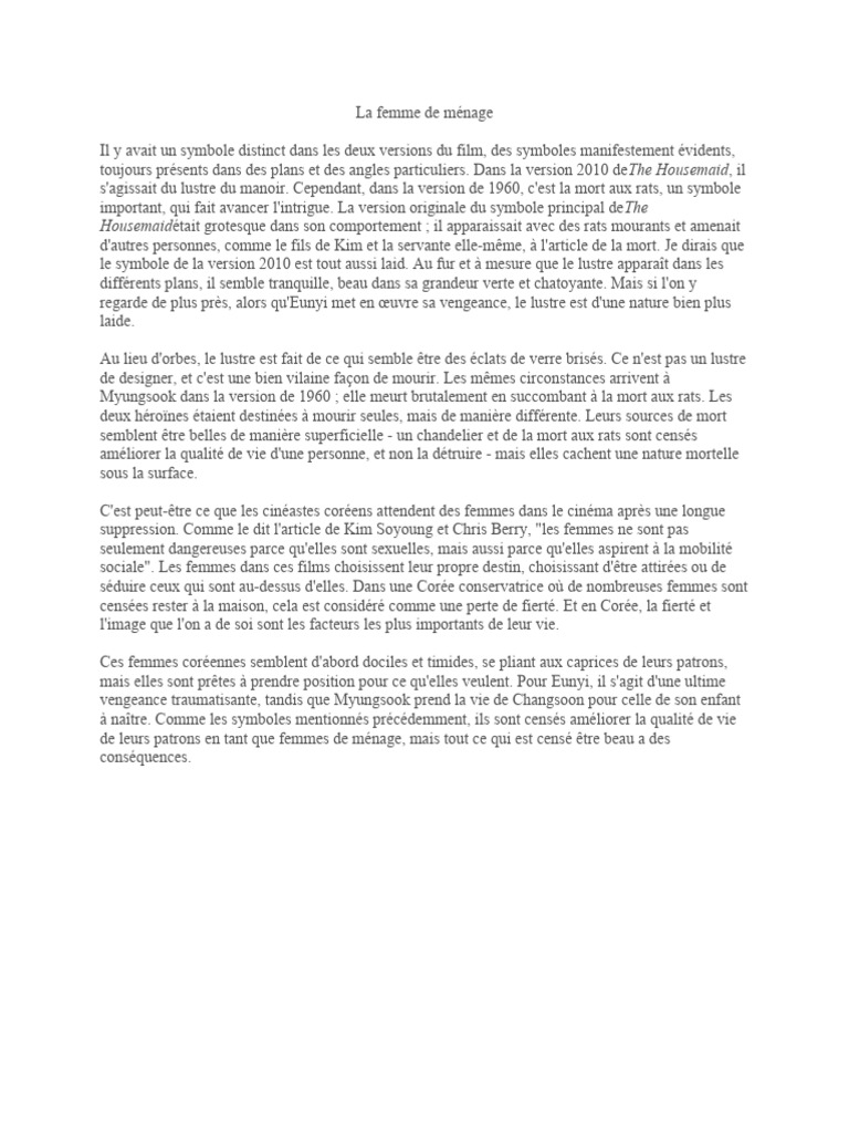 La Femme de Ménage | PDF