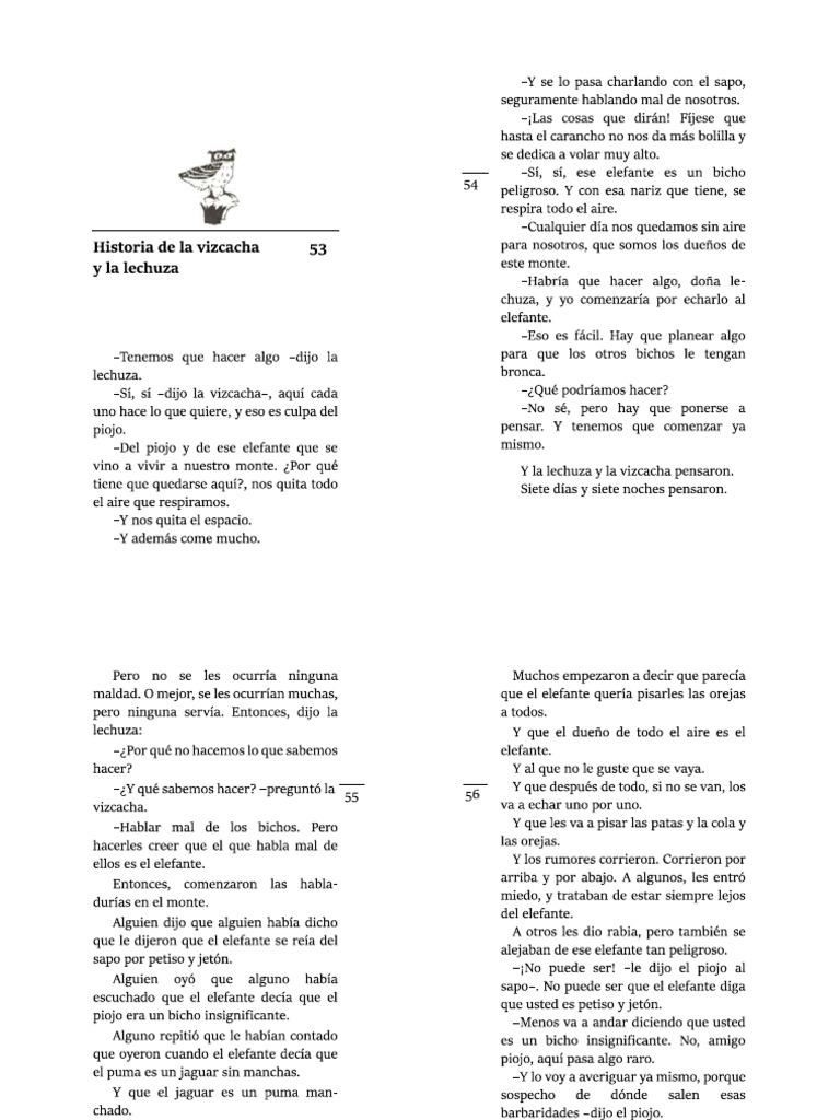 ROLDAN - Historia de La Vizcacha y La Lechuza | PDF