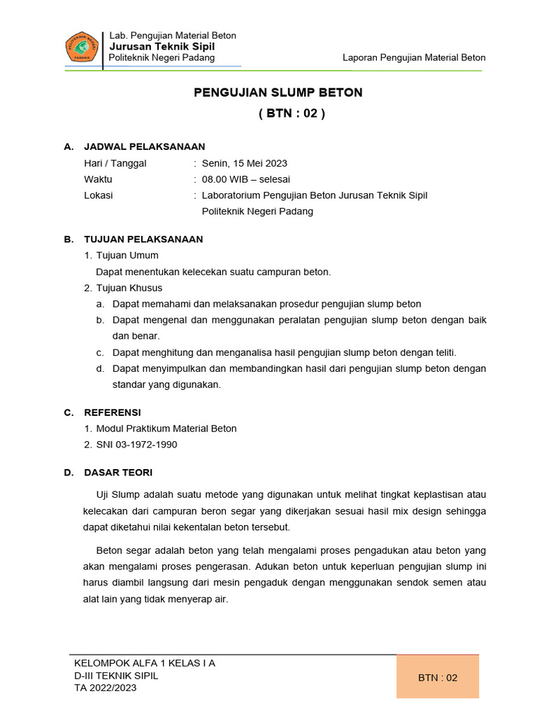 Slump Beton | PDF
