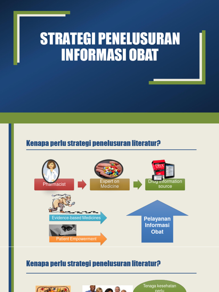 Strategi Penelusuran Informasi Obat | PDF | Pengembangan Diri | Sains ...