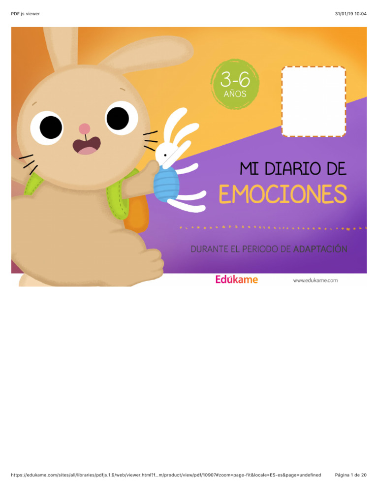 Mi diario de emociones 3-6 años | PDF