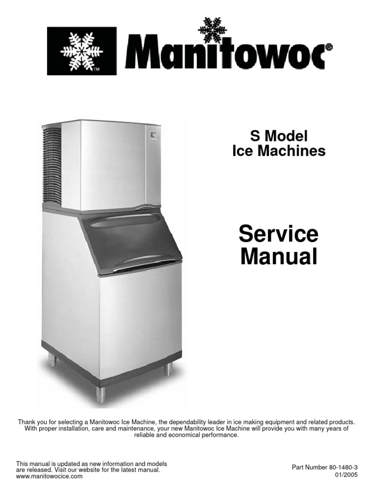 Manitowoc S Model Ice Machines Service Manual | PDF | Manufactured Goods