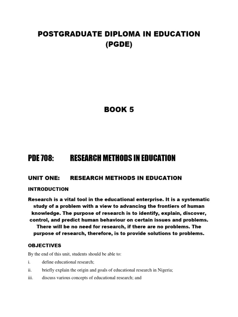 PDE 708 Research Methods in Education | PDF | Statistics | Experiment