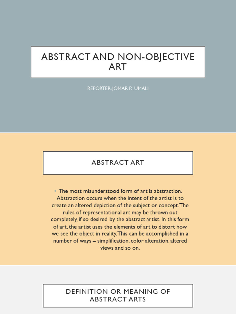 Abstract vs Non-Objective Art Guide | PDF | Abstract Art | Paintings